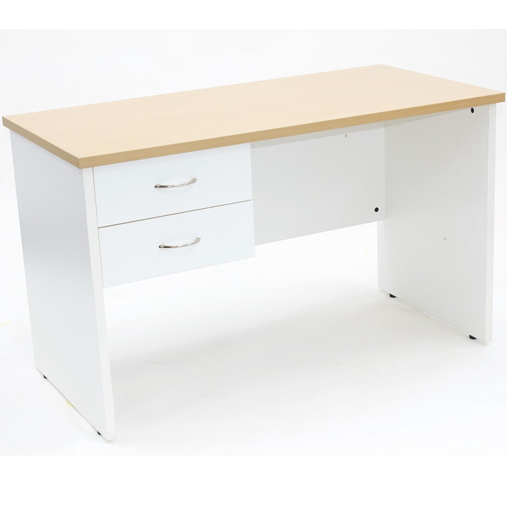 Office Furniture Logan Student Desk With Drawers 1200W x 600D x 730mmH Oak And White Your Home for Office Supplies Stationery in Australia Office Choice