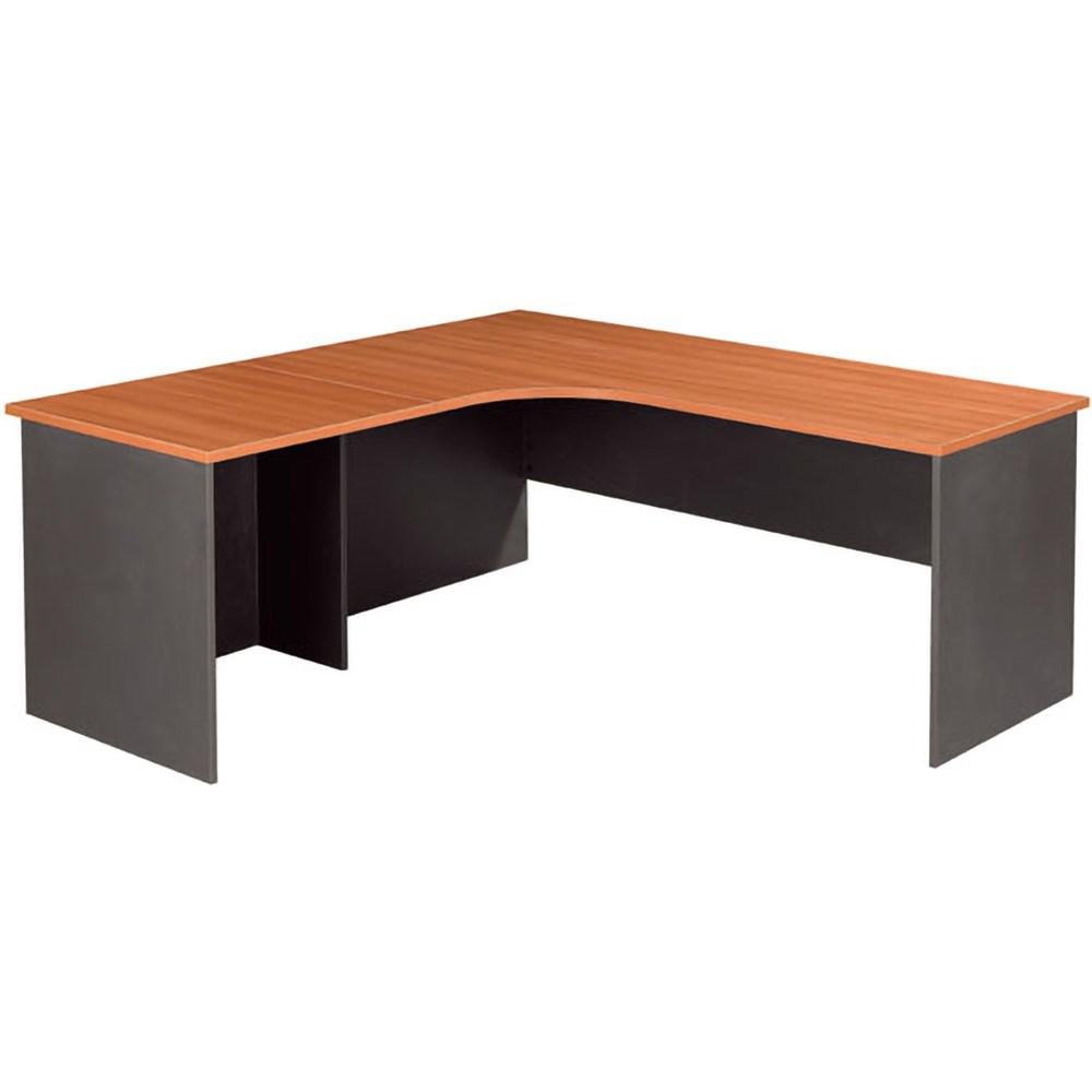 OM Radial Corner Workstation 1800/1800W x 700D x 720mmH Cherry And ...