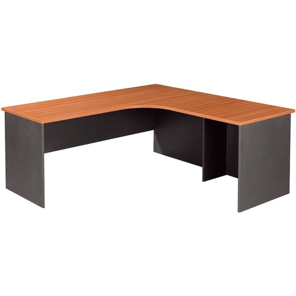 OM Radial Corner Workstation 1800/1800W x 700D x 720mmH Cherry And ...