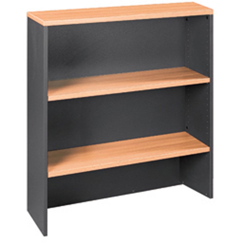 OM Overhead Hutch 900W x 325D x 1080mmH Beech And Charcoal - Your Home ...