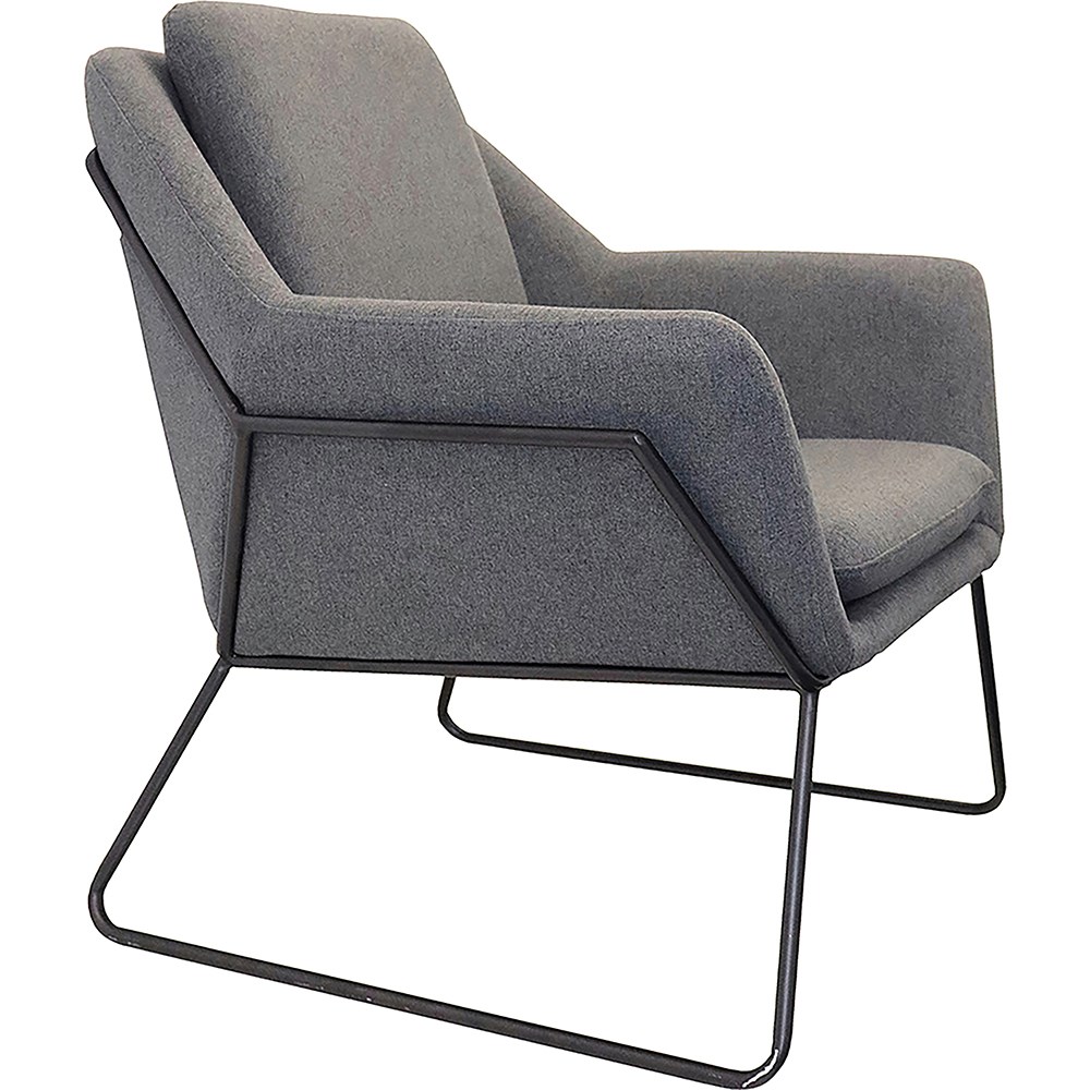 Rapidline Cardinal Lounge Chair 1 Seater 755W x 800D x 870mmH Charcoal ...