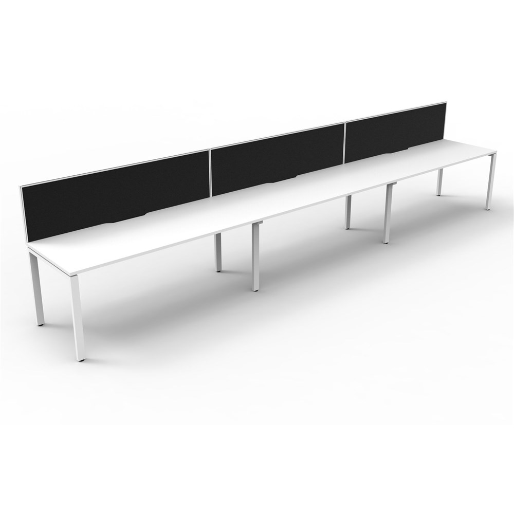 Rapidline Deluxe Infinity Desk Profile Leg One Sided + Screen 3 Person ...