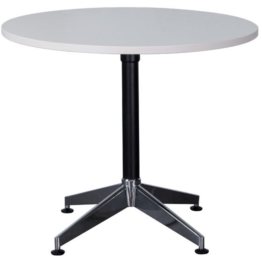 Rapidline Typhoon Round Meeting Table 1200D x 730mmH White Top Black ...