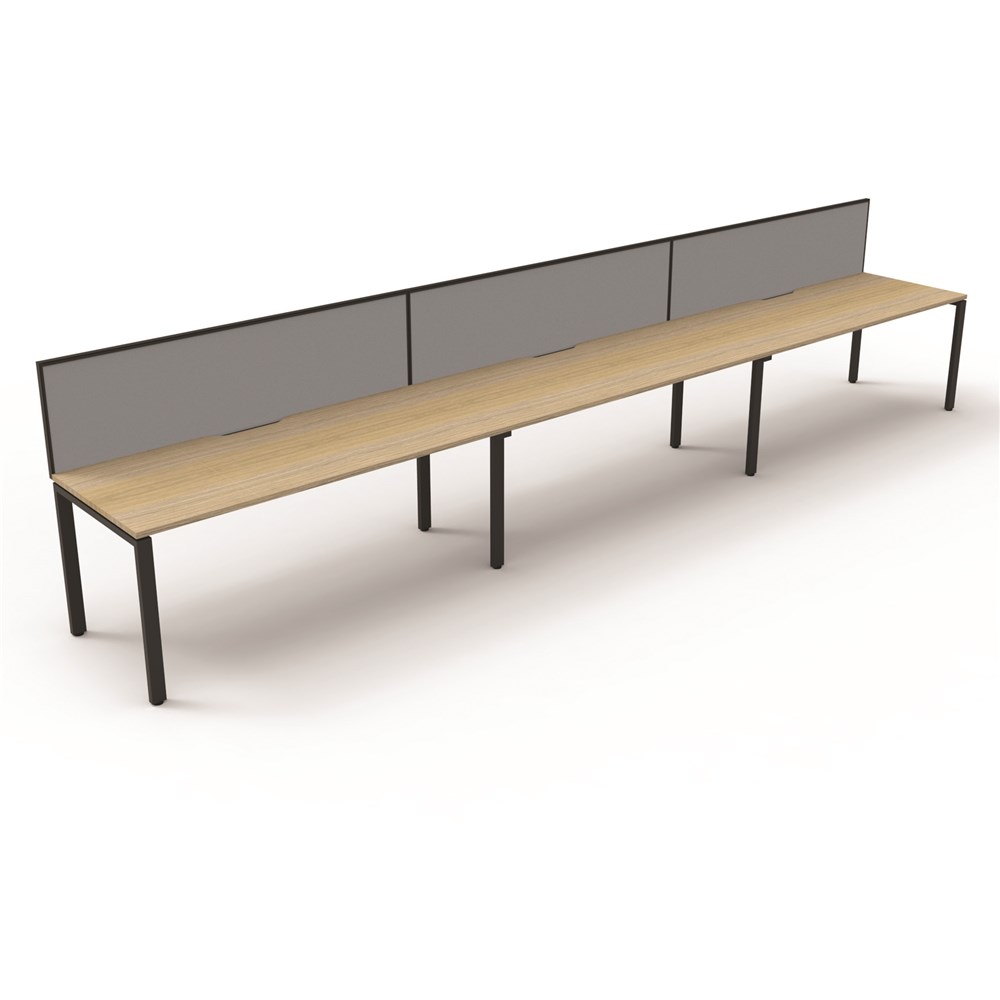 Rapidline Deluxe Infinity Desk Profile Leg One Sided + Screen 3 Person ...