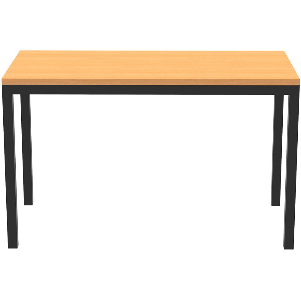 Rapidline Steel Frame Table 1200W x 600D x 730mmH Beech Top Black Frame ...