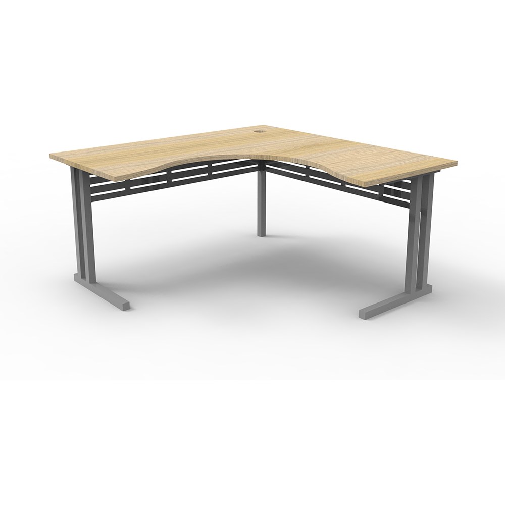 Rapidline C Leg Corner Workstation 1800/1200W x 750D x 730mmH Natural ...