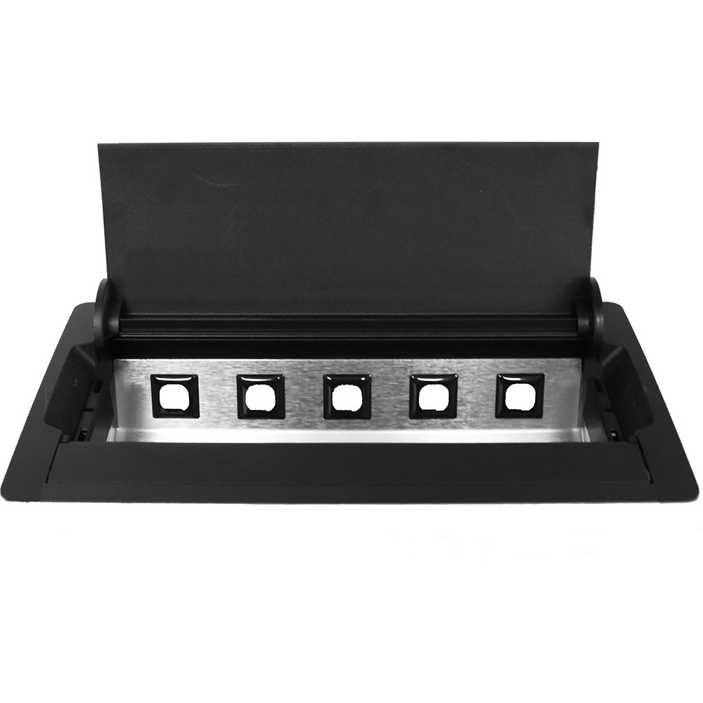 Rapidline Table Surface Mounted Service Box 4 GPO Black - Your Home for ...
