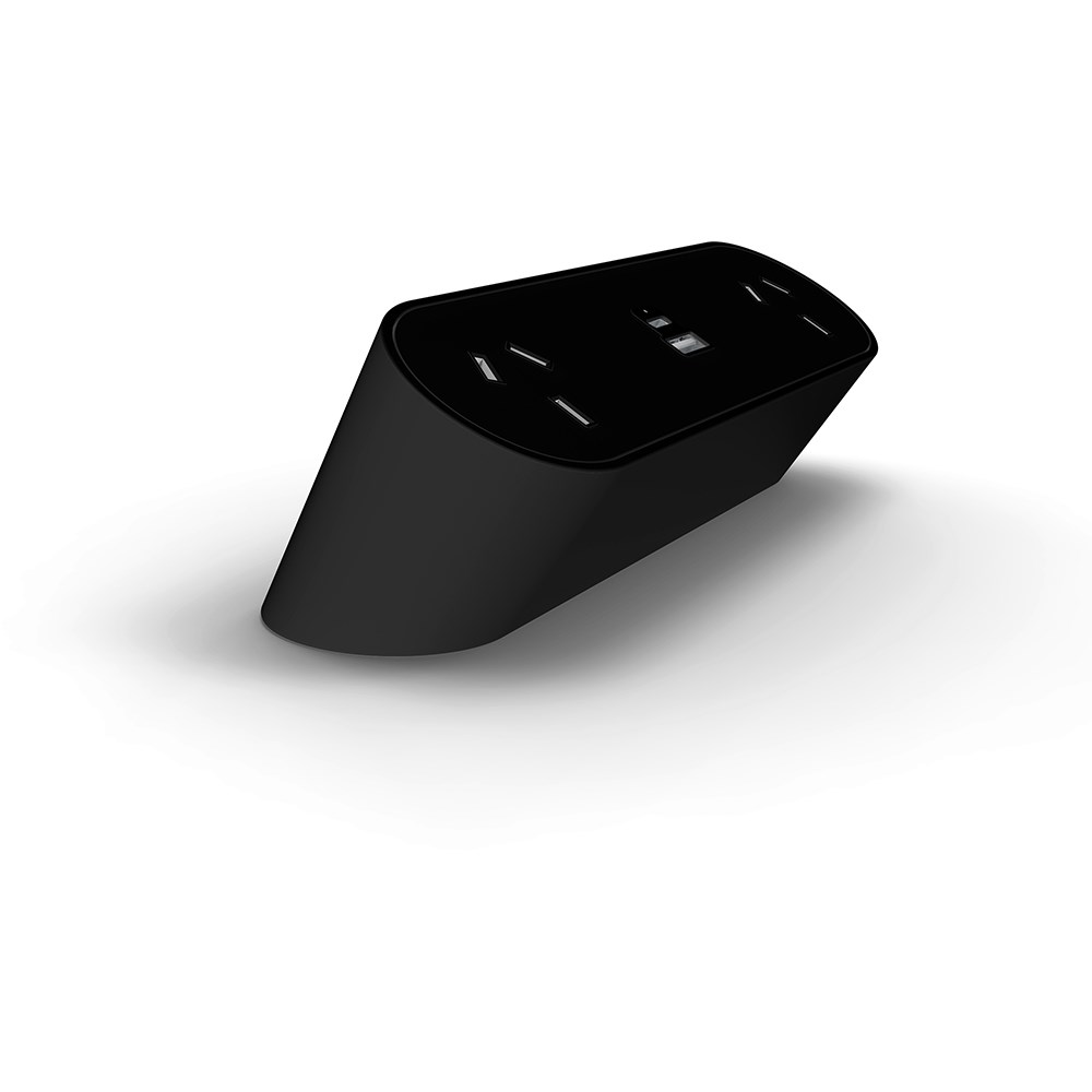 Rapidline Nova Trio Power Rail 2 GPO + 1 USB-A + 1 USB-C Black - Your ...