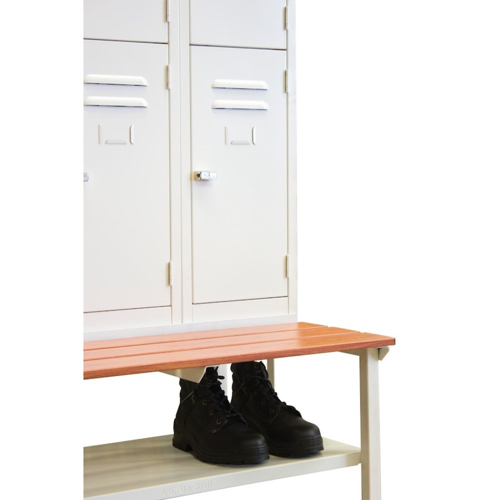 Steelco Seat Locker Stand With Boot Shelf 305W x 810D x 450mmH Oak Seat ...