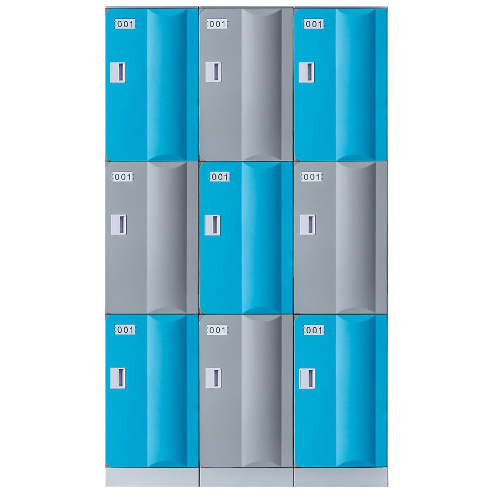 Steelco ABS Plastic Locker 3 Door Bank Of 3 1146W x 500D x 1940mmH ...