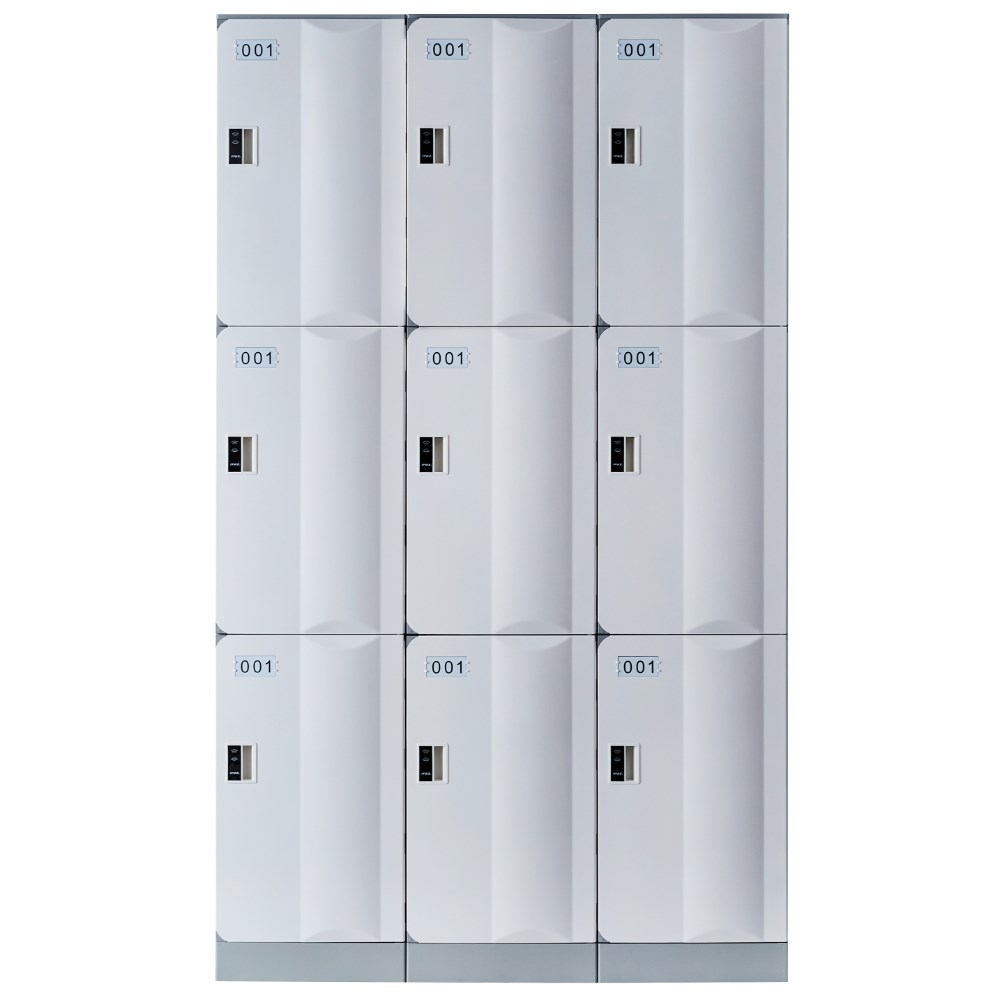 Steelco ABS Plastic Locker 3 Door Bank Of 3 1146W x 500D x 1940mmH ...