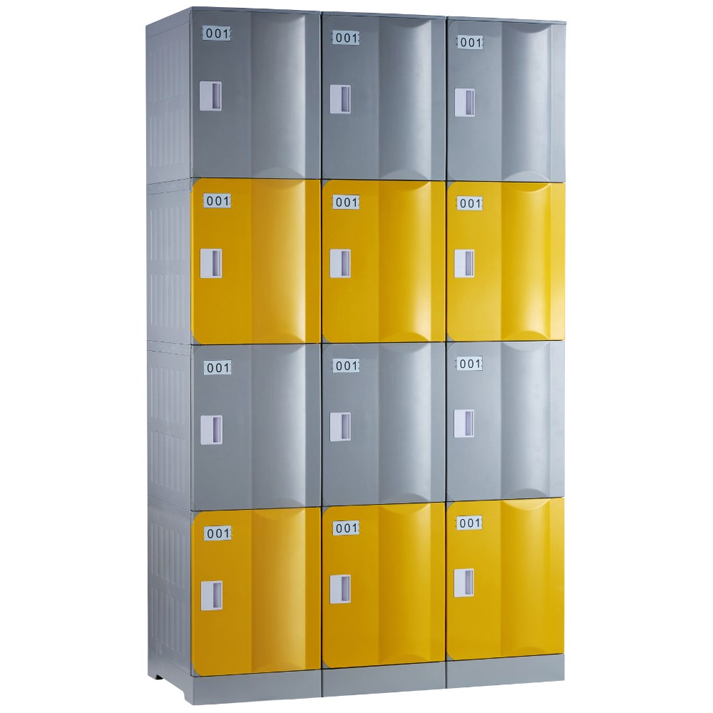 Steelco ABS Plastic Locker 4 Door Bank Of 3 1146W x 500D x 1940mmH ...