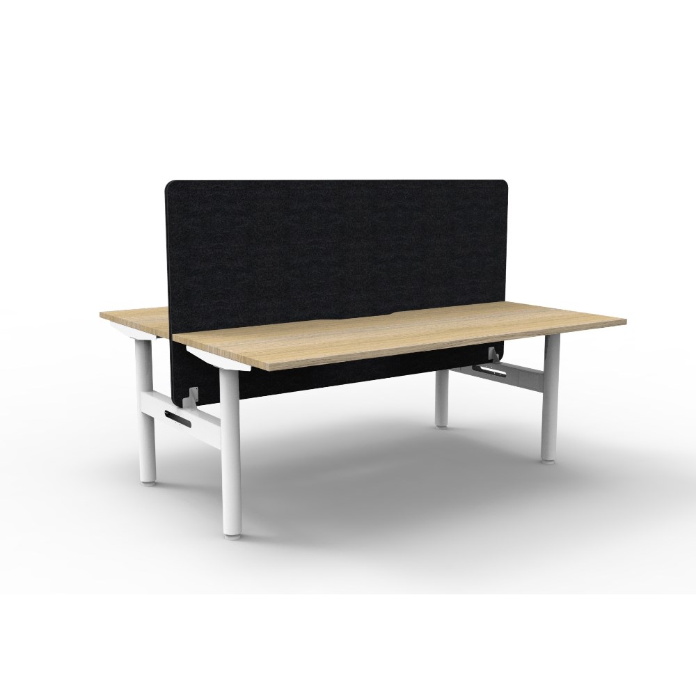 Rapidline Halo Static Back To Back Workstation Black Eco Screen 2 ...