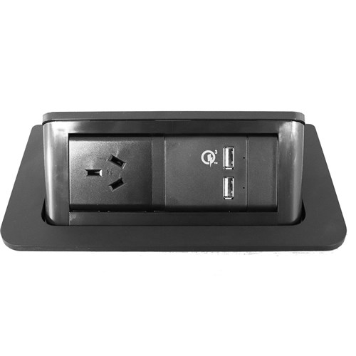 Rapidline Pop-Up Power Module 1 GPO + 2 USB Black - Your Home for ...