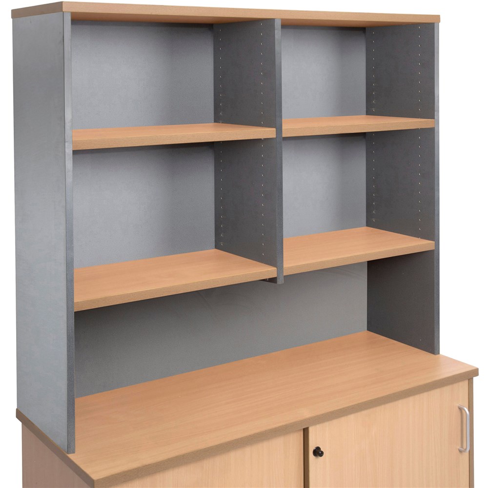 Rapidline Rapid Worker Overhead Hutch 1200W x 315D x 1070mmH Beech And ...