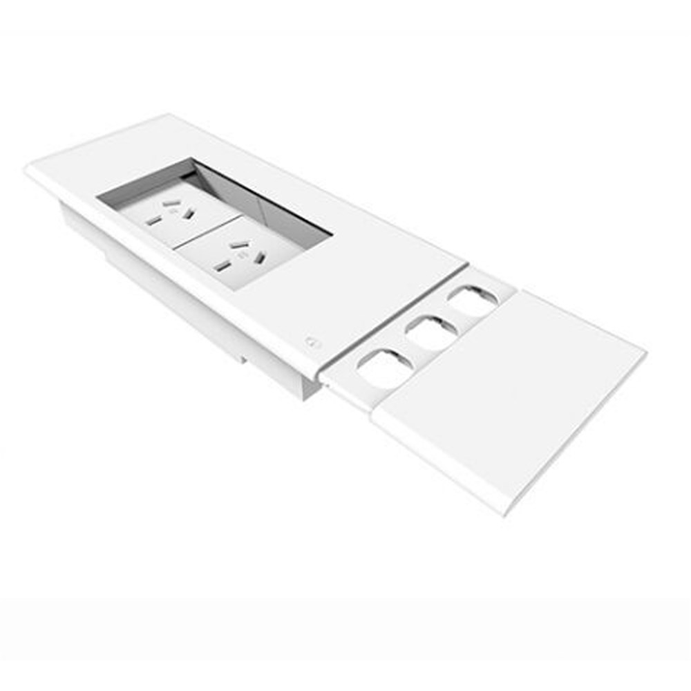 Rapidline Table Surface Mounted Flip Box 2 GPO + 3 Data Provisions ...